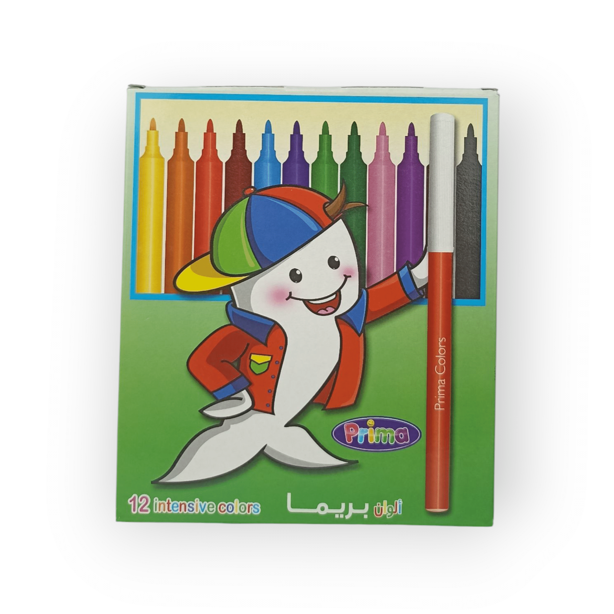 Prima 12-color markers set - مكتبة الرضوى
